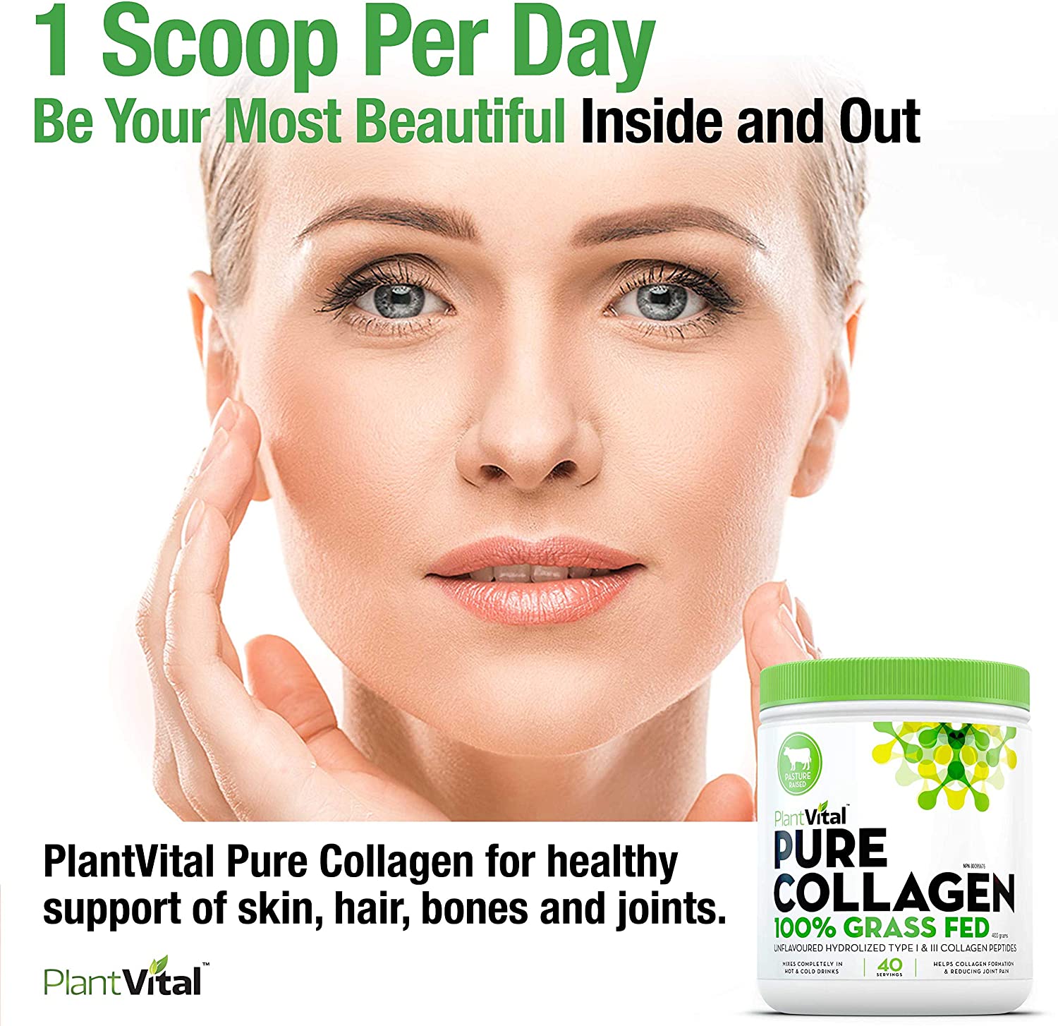 Pure Collagen Peptides Powder – PlantVital