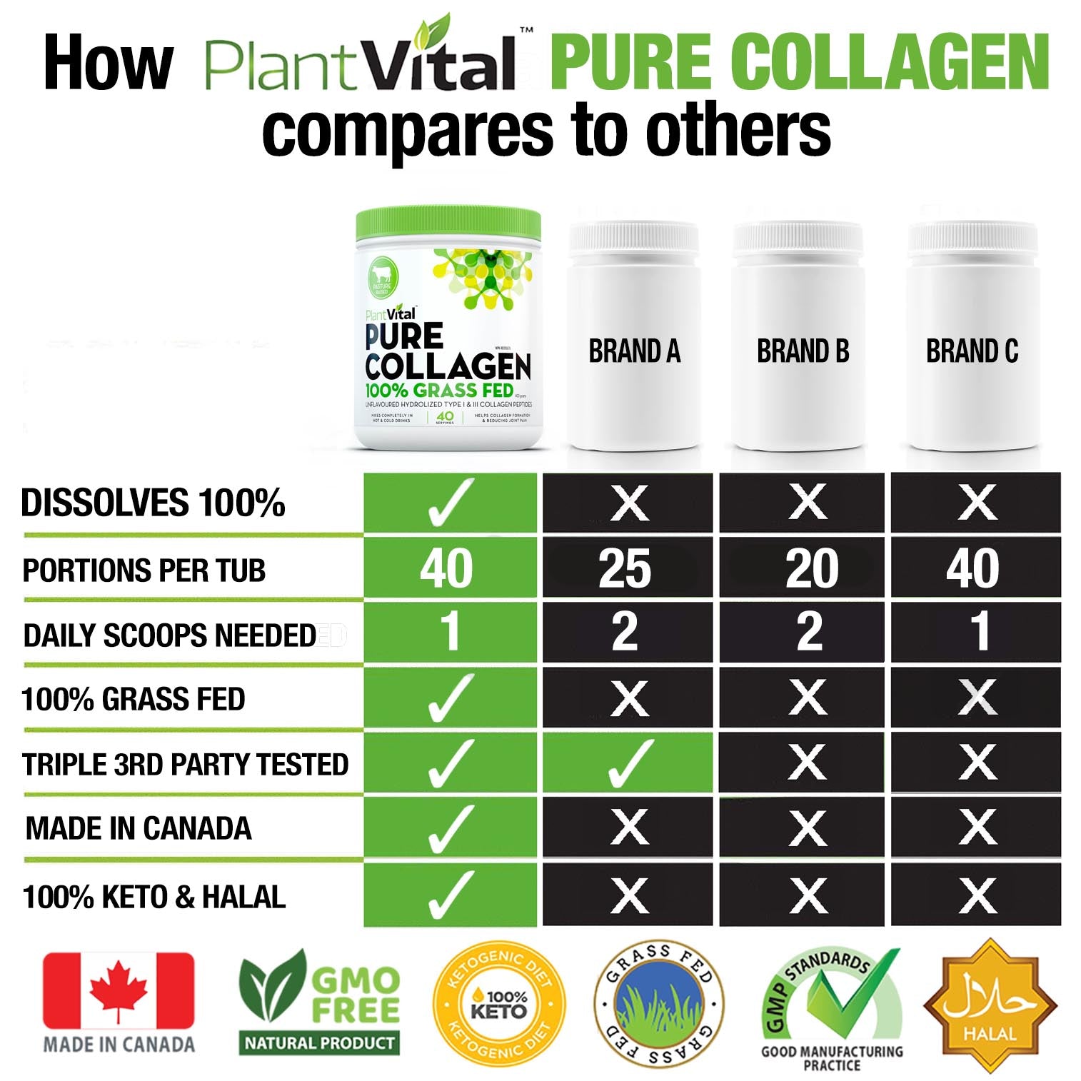 Pure Collagen Peptides Powder – PlantVital
